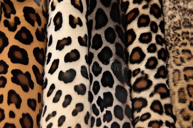 Pairs of Different Animal Prints Converging Stock Illustration ...