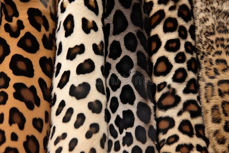 Pairs of Different Animal Prints Converging Stock Illustration ...