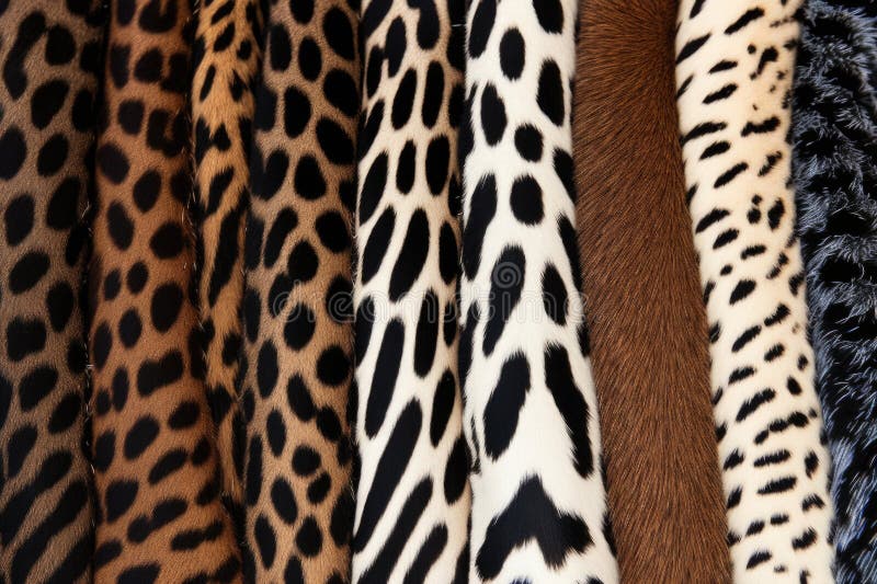Pairs of Different Animal Prints Converging Stock Illustration ...