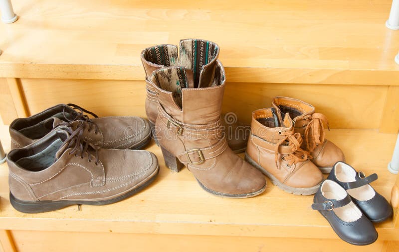 Pairs of shoes fall stock image. Image of macro, floor - 44317899