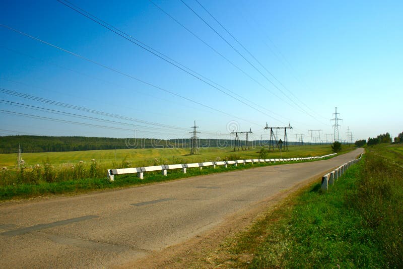 Paisagem com estrada rural foto de stock. Imagem de cena - 17556496