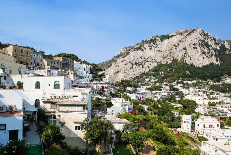 Paisagem Da Ilha, Vista De Cima De Ilha De Capri Imagem de Stock ...