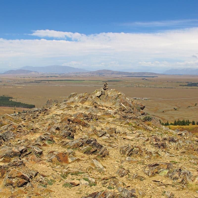 Paisagem Seca De Nova Zelândia Foto de Stock - Imagem de deserto ...