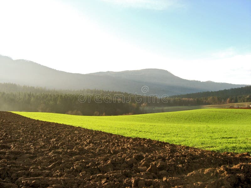 Paisaje asoleado imagen de archivo. Imagen de suelo, granja - 20319207
