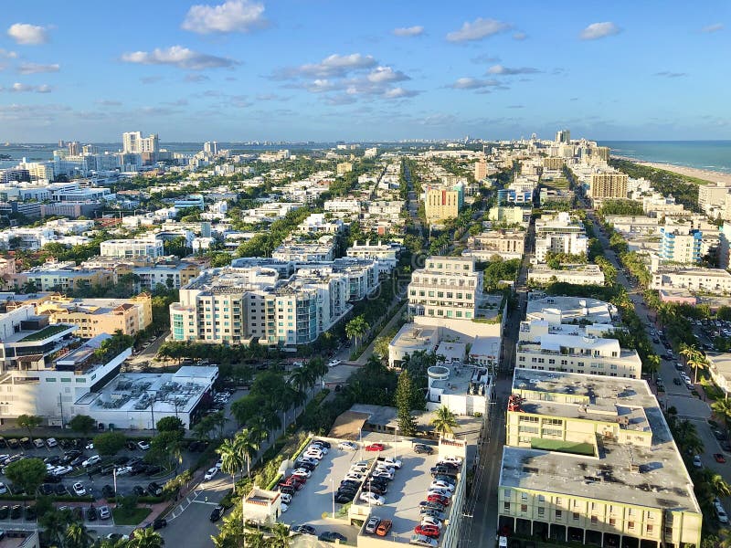 Paisaje de Miami Beach foto de archivo editorial. Imagen de cityscape ...
