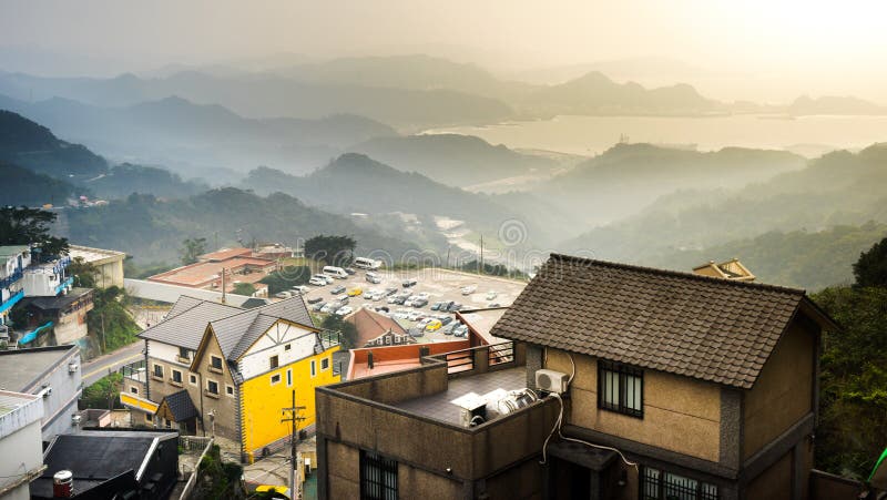 Paisaje Del Edificio Residencial En Jiufen Imagen de archivo - Imagen de calle, taiwan: 72191277