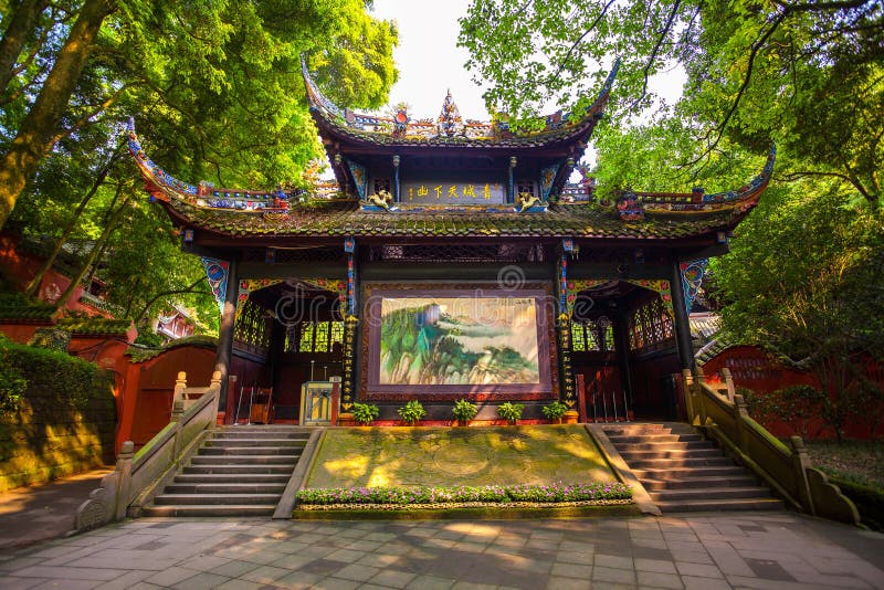 Paisaje Del Monte Qingcheng Imagen editorial - Imagen de planta ...