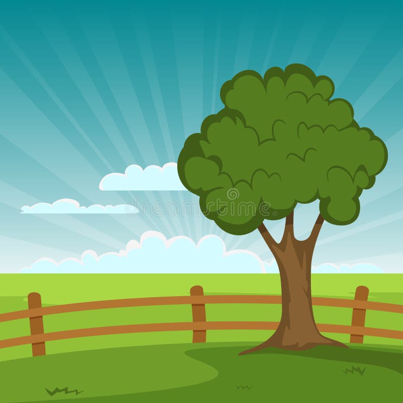 Fondo De La Primavera Con El Arco Iris Ilustración del Vector ...