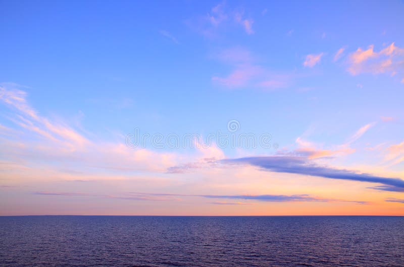 Paisaje Marino Con El Horizonte De Mar - Fondo Imagen de archivo ...