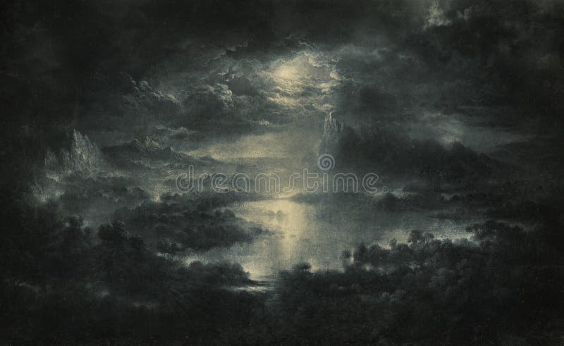 Paisaje melancólico imagen de archivo. Imagen de cuadro - 56523957