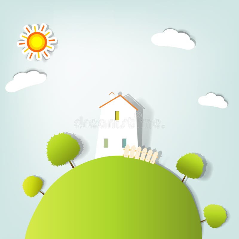 Paisaje rural ilustración del vector. Ilustración de moderno - 21138198