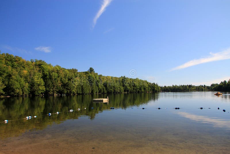 Paisaje somero con lago foto de archivo. Imagen de paisaje - 253686946