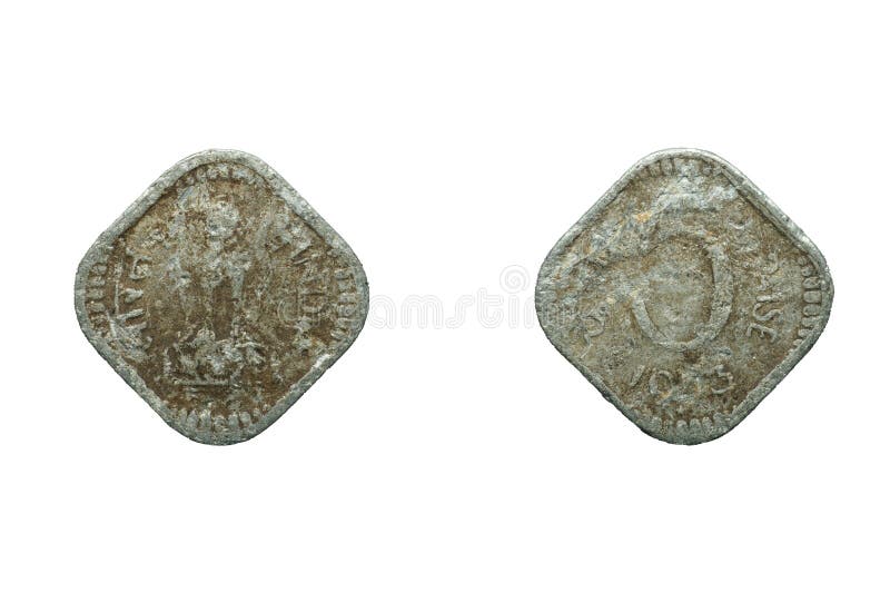 5 paise coin india 1973 stock image. Image of color - 273958451