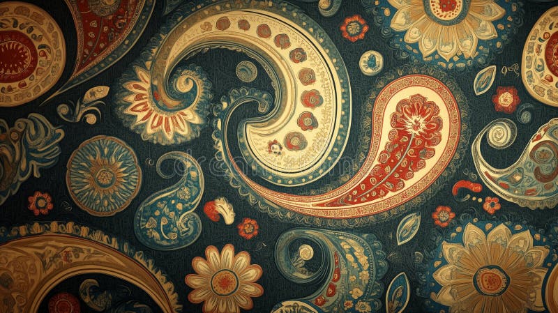 Paisley Abstract Pattern Background Stock Photo - Image of seamless ...