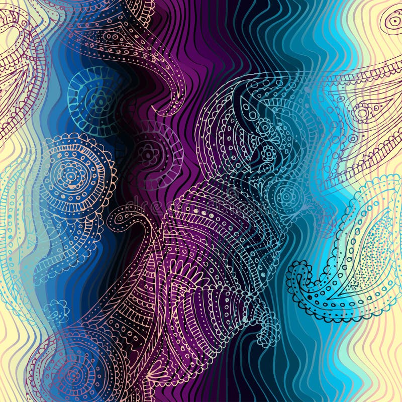 Paisley abstract pattern stock vector. Illustration of seamless - 39087752