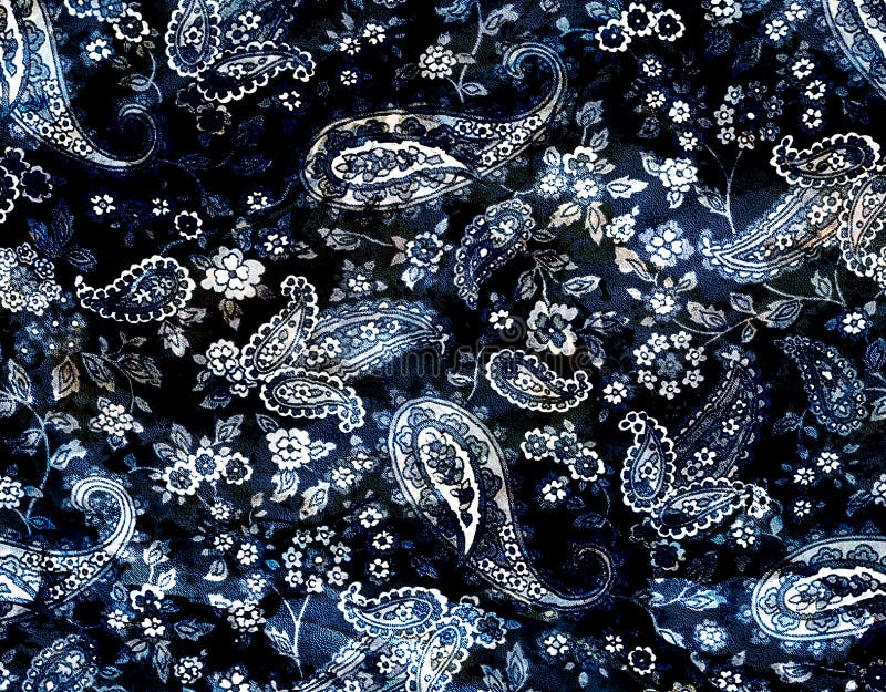 Paisley Batik Texture Repeat Modern Pattern Stock Illustration ...