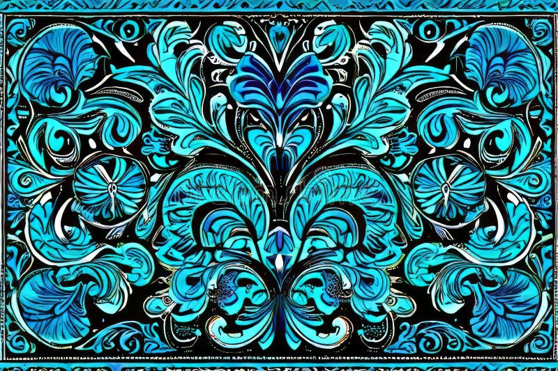 Paisley Design a Pattern of Paisley Designs Each with Its Own Un Stock ...