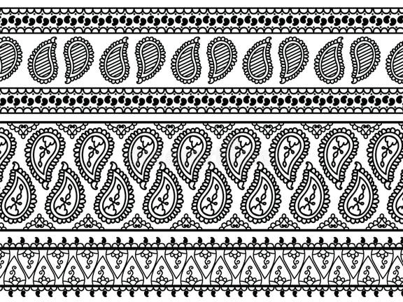 Paisley Borders Stock Illustrations – 2,967 Paisley Borders Stock ...