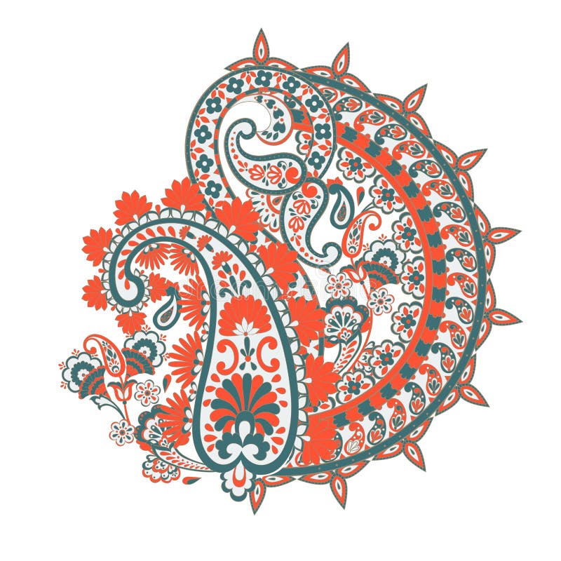 Paisley Isolated Pattern. Damask Vector Illustration Stock Vector ...