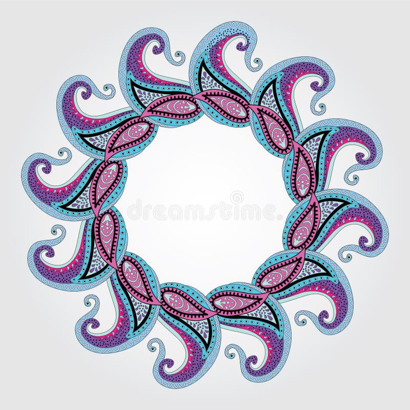 Paisley mandala stock vector. Illustration of india, arabic - 35748437