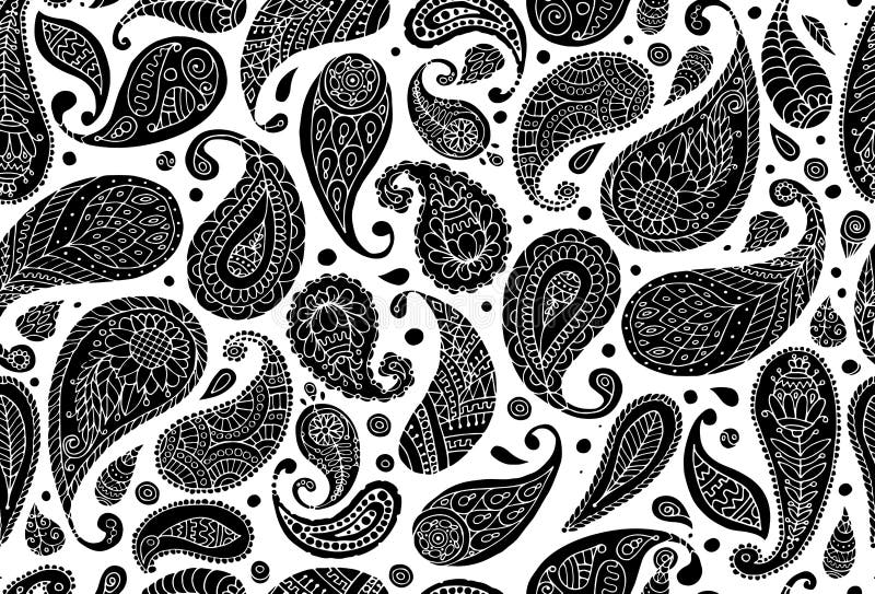 Paisley Ornament Seamless Pattern For Your Design Stock Vector