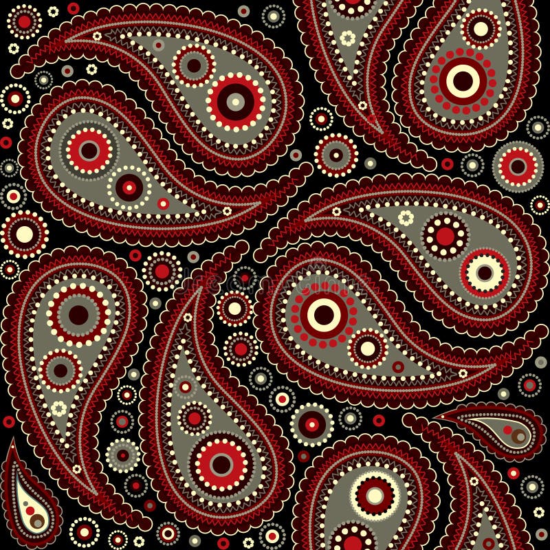 Paisley pattern stock vector. Illustration of repeating - 21754055