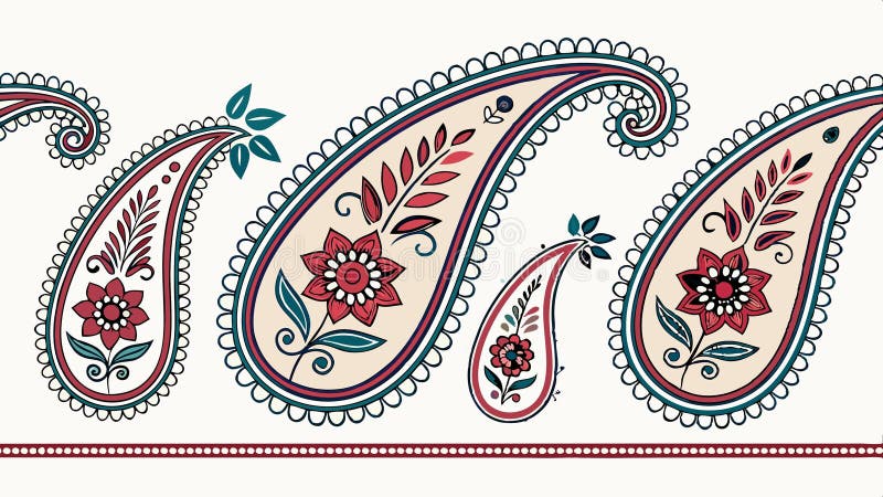Paisley Pattern Border, Classic Ornate Frame Vector Design Generative ...