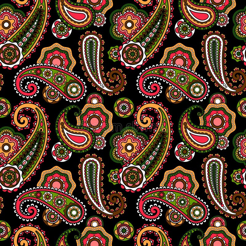 Paisley pattern stock vector. Illustration of element - 53947644