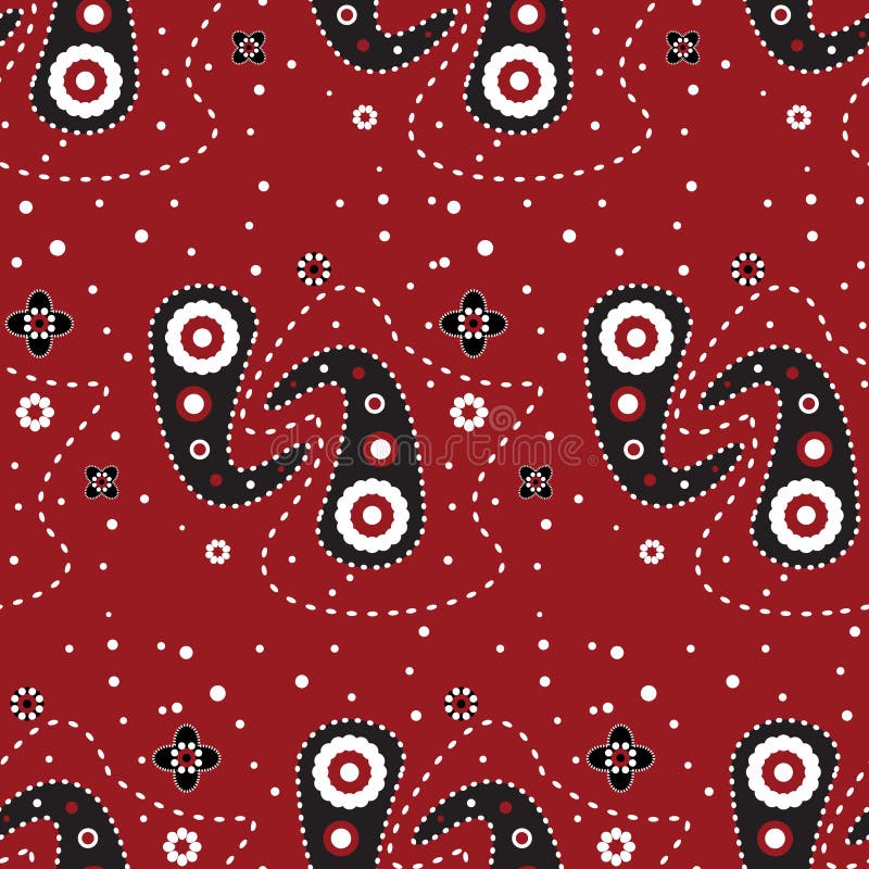 Paisley red stock vector. Illustration of repeat, textile - 3390230