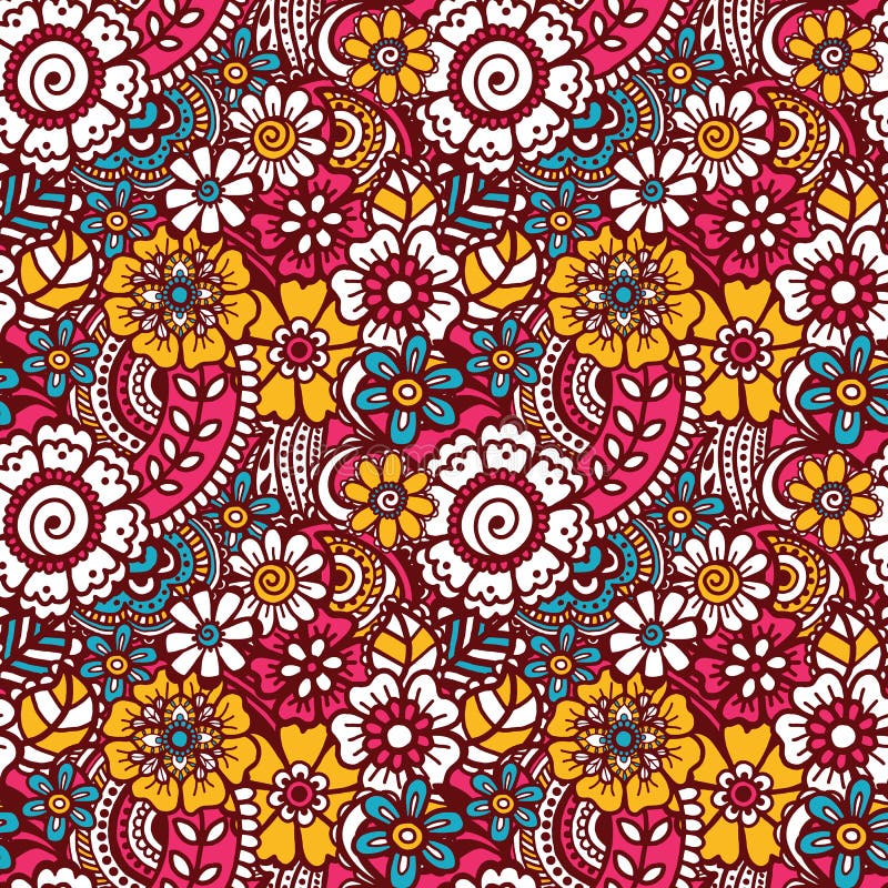 Paisley Seamless Colorful Pattern Stock Vector - Illustration of fabric ...