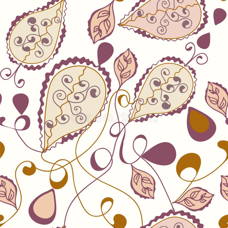 Paisley Seamless Ornate Pattern Stock Vector - Illustration of flower ...