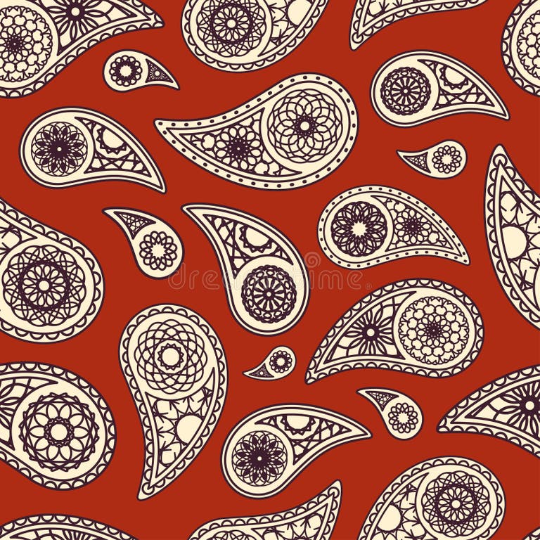 Paisly Floral Pattern Stock Illustrations – 68 Paisly Floral Pattern ...