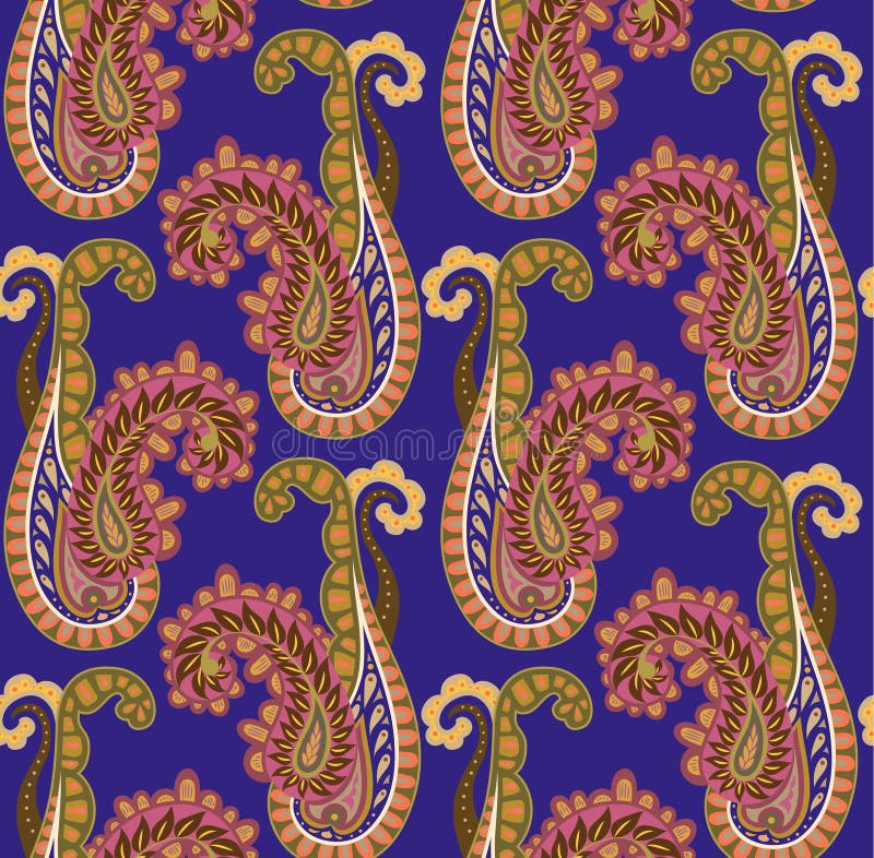 Paisley seamless pattern stock vector. Illustration of iranian - 66785125