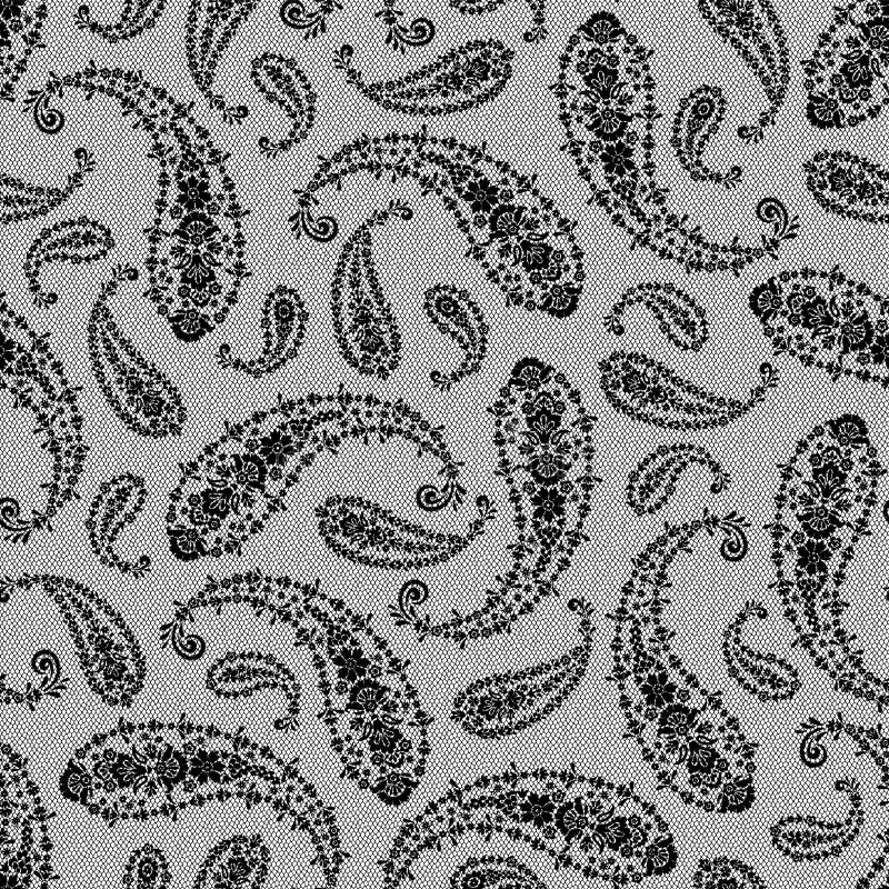 Paisley Seamless Pattern in Beautiful Lace Fabric, Stock Vector ...
