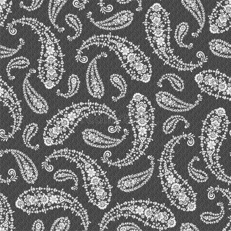 Paisley Seamless Pattern in Beautiful Lace Fabric, Stock Vector ...