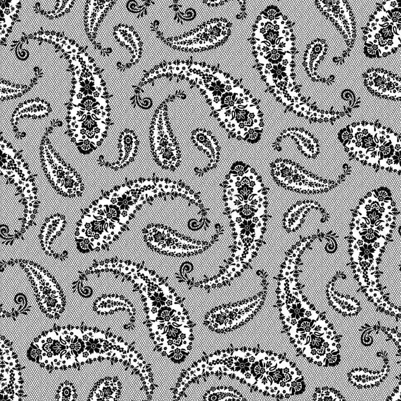 Paisley Seamless Pattern in Beautiful Lace Fabric, Stock Vector ...