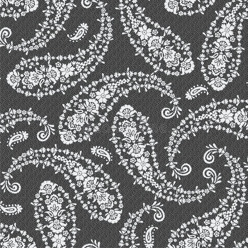 Paisley Seamless Pattern in Beautiful Lace Fabric, Stock Vector ...