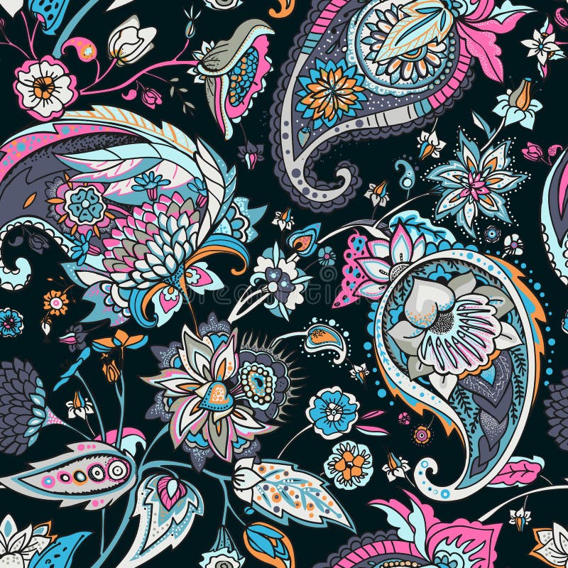 Paisley. Traditional Oriental Pattern in Modern Execution. Seamless ...