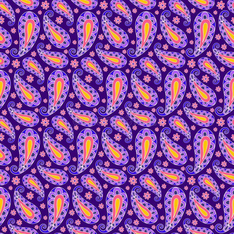 Paisley Vector Seamless Pattern Stock Vector - Illustration of lace ...