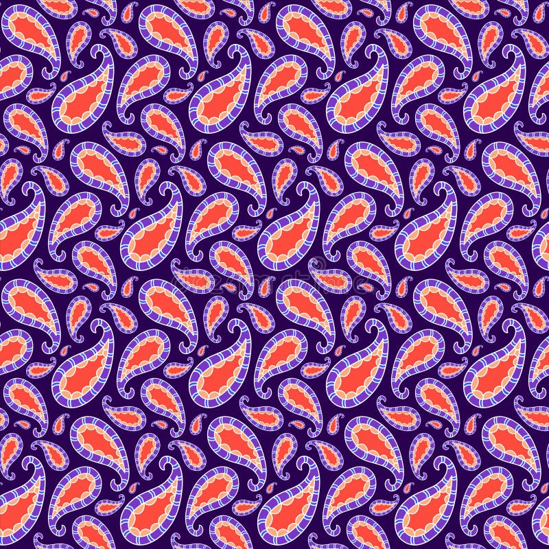 Paisley Vector Seamless Pattern Stock Vector - Illustration of filigree ...