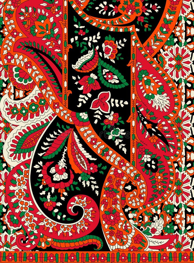 Textile Design Print Created Textile Prints Stock Illustration ...