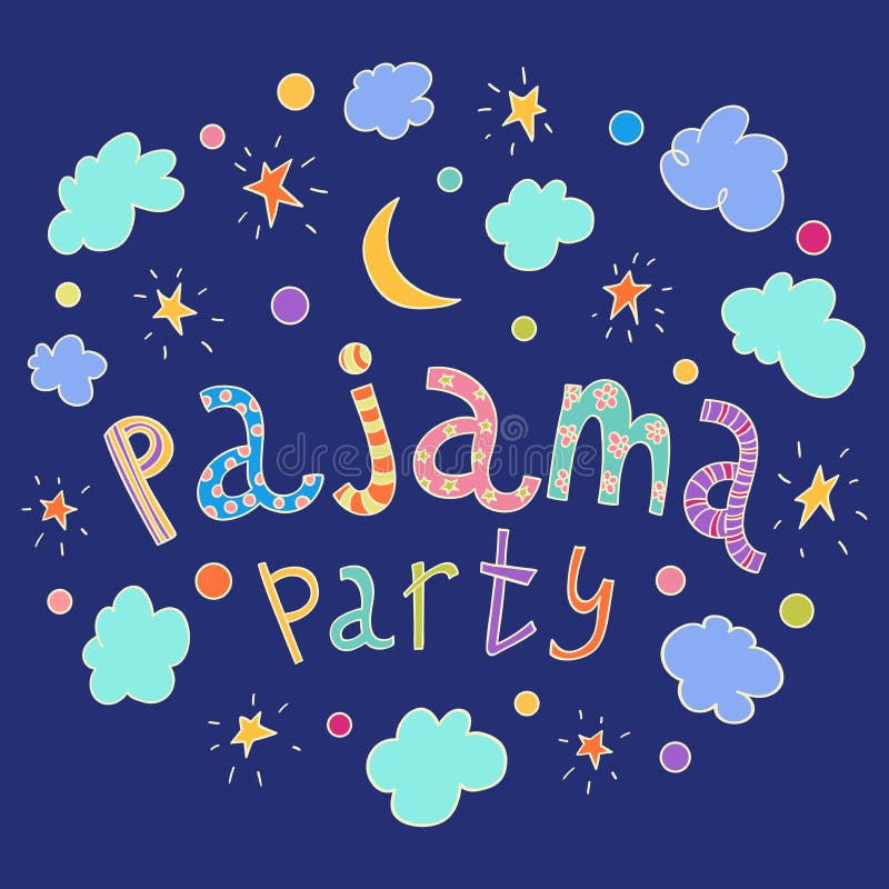 Pajama Party Cartoon Clipart