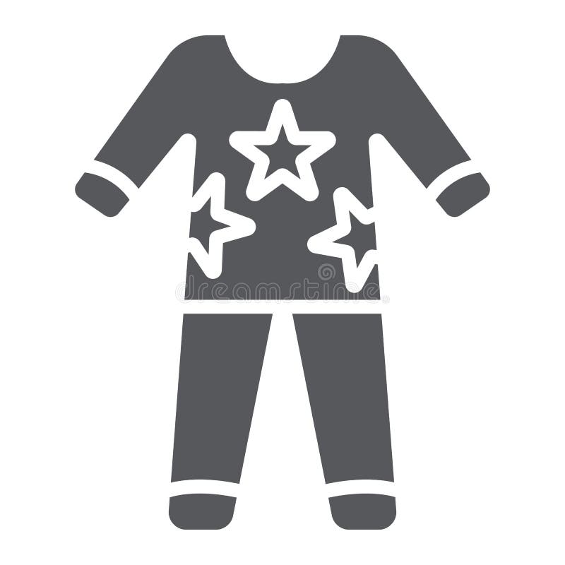Pajamas Glyph Icon, Clothes and Nightwear, Pyjama Sign, Vector Graphics ...