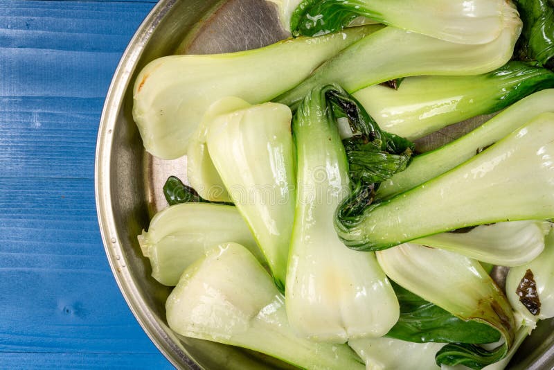 Pak Choi Fried in the Frying Pan Stock Photo - Image of asian, cook ...