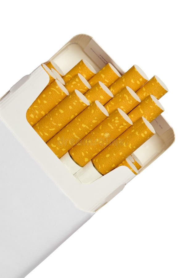 Pakje sigaretten stock foto. Image of gebiedsdeel, geïsoleerd - 14588456