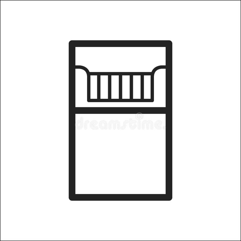 Pak Van Sigarettenpictogram Stock Illustratie - Illustration of gevaar ...