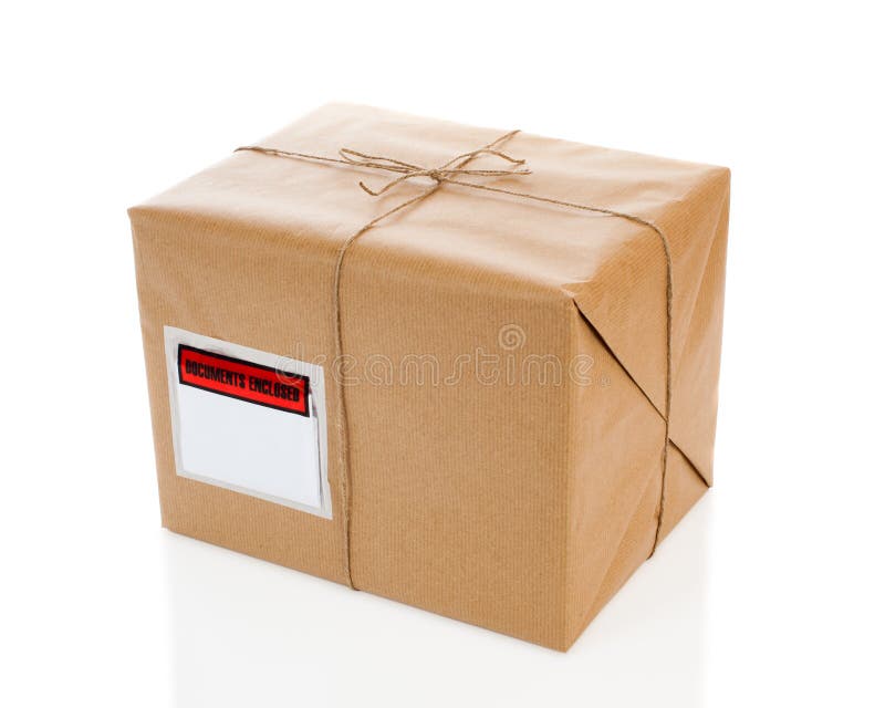 Eingewickeltes Paket stockfoto. Bild von leerzeichen - 15230860