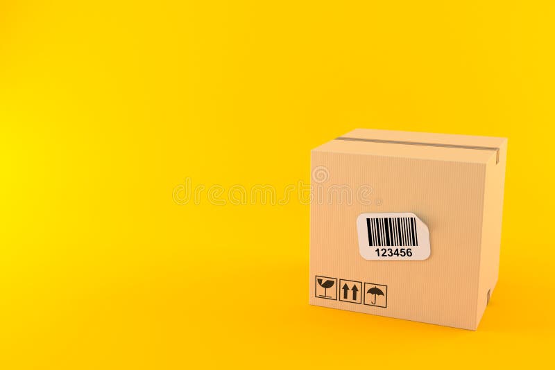 Paket mit Barcode stock abbildung. Illustration von getrennt - 124926976