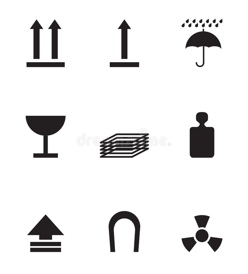 Paketsymbole stock abbildung. Illustration von braun - 10191275