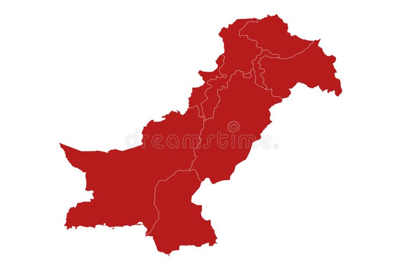 Pakistan Administrative Map. Province Map of Pakistan, Blank Map, Empty ...